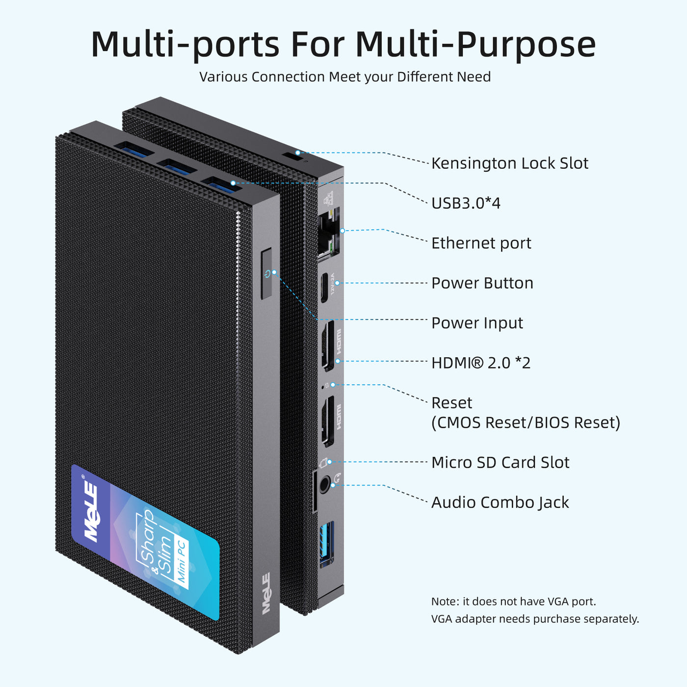 MeLE Quieter 3Q - Fanless Mini PC N5100/N5105